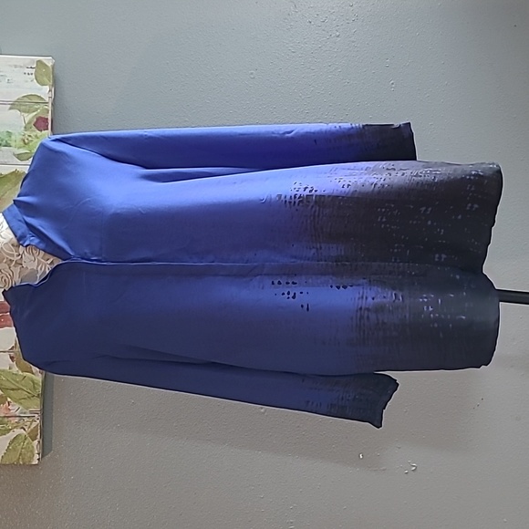 Elie Tahari | Dresses | Elie Tahari Cobalt Blue Black Ombre Long Sleeve ...